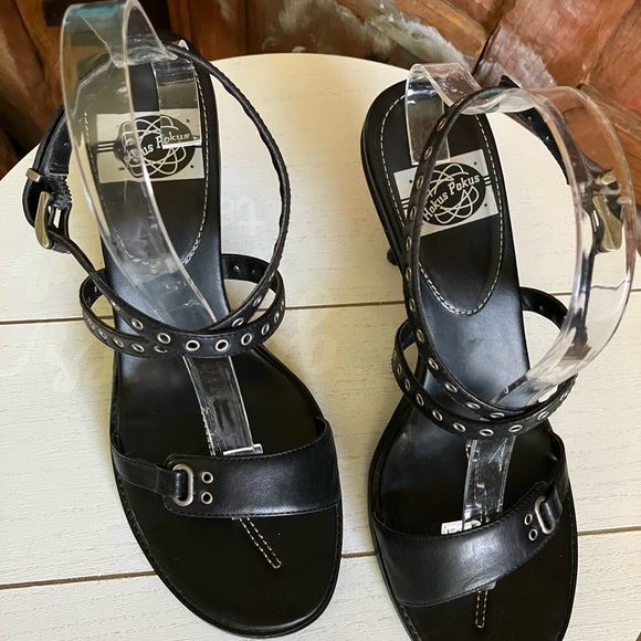 Hocus Pocus | Shoes | Hocus Pocus Black Strap 35 Inch Sandals | Poshmark